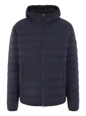 Herno Quilted Down Zip-up Hooded Jacket - Black