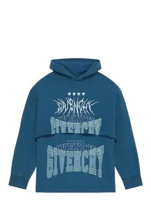 Givenchy Long-sleeved Sweater With Embellished Logo - Blue