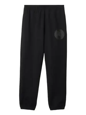 Burberry Equestrian Knight-printed Tapered Track Pants - Black