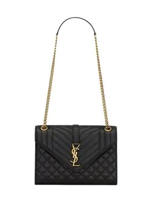 Saint Laurent Envelope Medium Shoulder Bag - Black