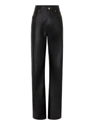 Rabanne Leather Trousers - Black
