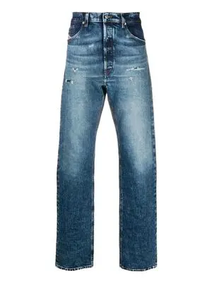 DIESEL® Distressed Straight-leg Jeans - Blue
