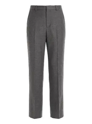 Gucci Wool Crêpe Tailored Trousers - Dark Gray