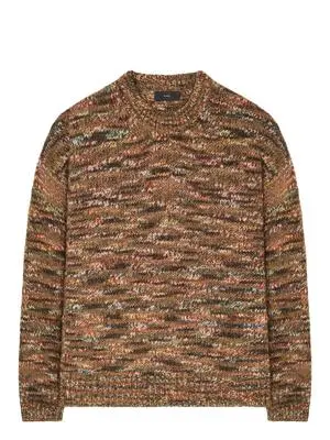 Alanui Grunge Beat Speckled Crew-neck Sweater - Dark Dust-multicolor