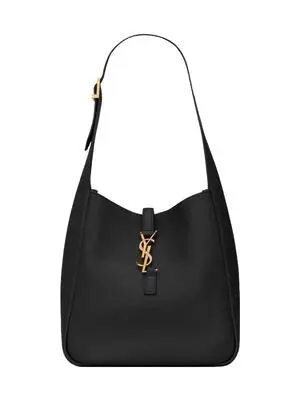 Saint Laurent Le 5 À 7 Logo Plaque Shoulder Bag - Black