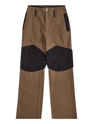 KIKO KOSTADINOV Paneled Straight Leg Trousers - Sepia/coal Black