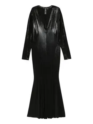 Norma Kamali V-neck Fishtail Dress - Black
