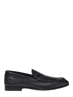 Fendi Braided Ff Slip-on Loafers - Black
