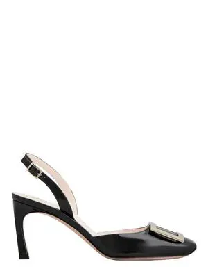 ROGER VIVIER Trompette Buckle Slingback Pumps - Black