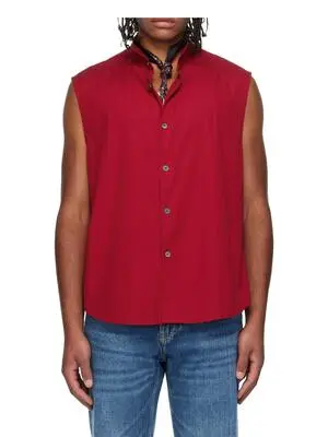 Our Legacy Sleeveless Wing Shirt - Red