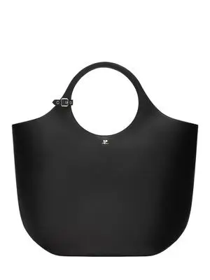 COURREGES Large Holy Leather Bag - Black