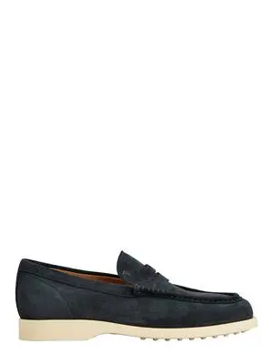 TOD'S Tod's Suede Penny Loafers Blue