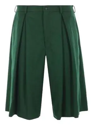 Comme Des Garçons Pleated Shorts - Green
