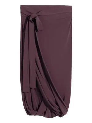 LEMAIRE Tie-detail Draped Midi Skirt - Fig