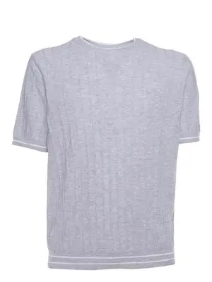 Peserico Ribbed T-shirt - Gray