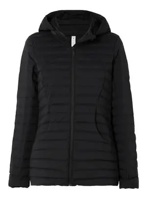 Lululemon Quilted Down Jacket With Detachable Hood And Waterproof Shell - Black