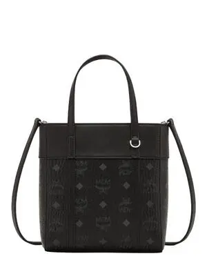 Mcm Logo Shoulder Bag - Black