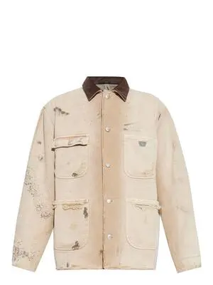 MISBHV Casual Button-down Jacket With Lapel Collar - Nude
