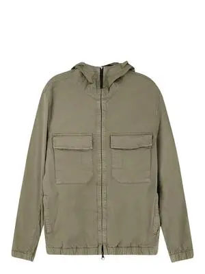 Stone Island Stone Island Zip-Up Hooded Jacket Green