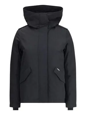 Woolrich Padded Jacket With Hood - Black