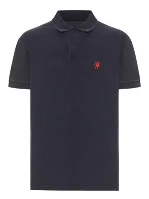 Balenciaga Lion-embroidered Piqué Polo Shirt - Black