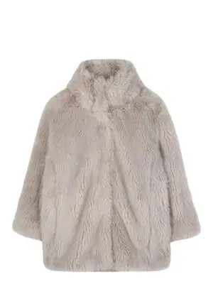 Chloé Faux Fur Coat - Light Gray