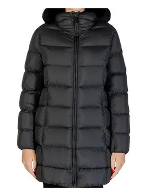 COLMAR Hooded Down Jacket With Zip Closure And Drawstring - Black