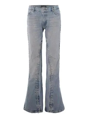 Y/project Belt Ring Denim Trousers - Gray