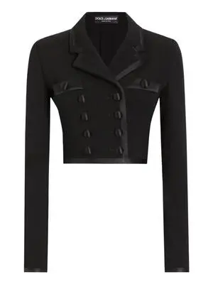Dolce & Gabbana Double-breasted Cropped Jacket - Black
