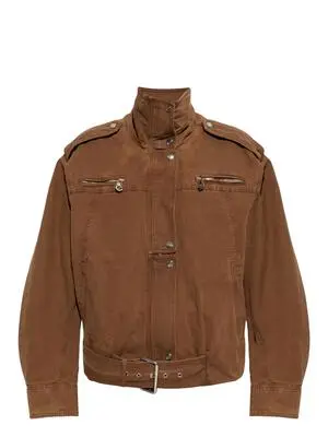 Blumarine Belted Zip Jacket - Brown