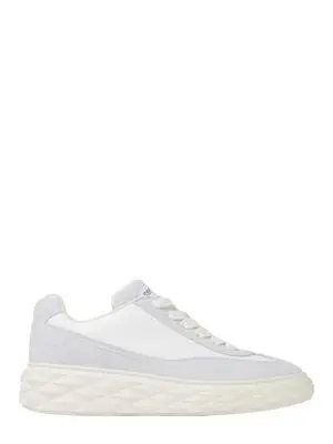 JIMMY CHOO Leather Mix Low Top Trainers Opal