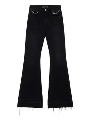 Stella McCartney Stella McCartney Chain Embellished Flared Jeans Black