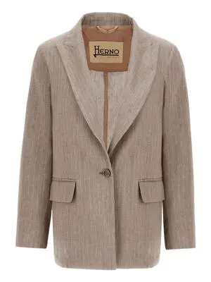 Herno Single-breasted Tailored Jacket - Gray