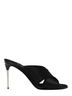 Dolce & Gabbana Crossover Strap Mules - Black