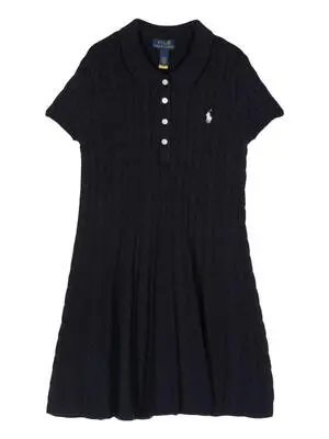 Ralph Lauren Cable Knit Polo Dress - Navy