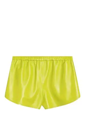 GUCCI Gucci Leather Shorts With Embossed Logo
