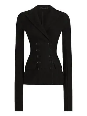 Dolce & Gabbana Double-breasted Peak Lapel Jacket - Black