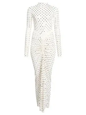 Alaïa Alaia Embellished Ruched Midi Dress No