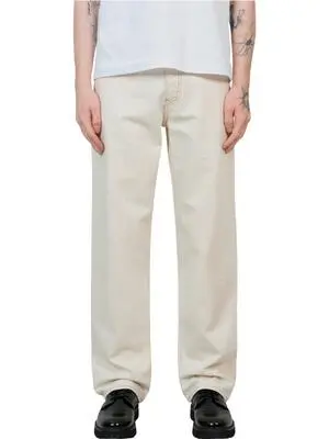 SUNFLOWER Logo Patch Straight-leg Jeans - White