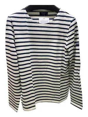 Saint James Striped Crew Neck Long Sleeve T-shirt - No