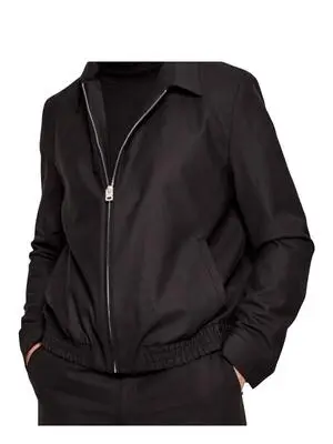 Hugo Boss Long-sleeved Wool Casual Jacket - Black