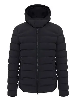 COLMAR Quilted Down Jacket With Detachable Hood - Black