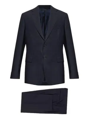 Brioni Single-breasted Wool Suit - Navy Blue