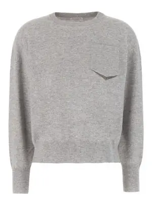 Brunello Cucinelli Embellished Long-sleeved Jumper - Gray