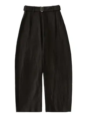 Studio Nicholson Belted Wide Leg Trousers - Black