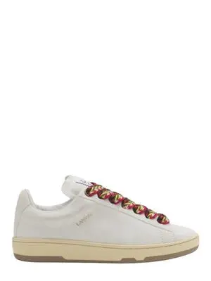 LANVIN Suede Low-top Sneakers With Logo Detailing - Gray