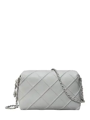 Tory Burch Logo Charm Small Shoulder Bag - Grey