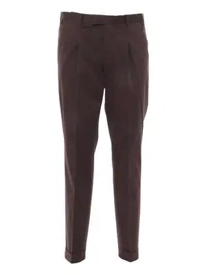 PT TORINO Turn-up Hem Trousers - Black