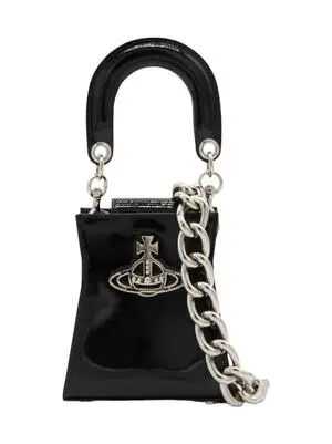 VIVIENNE WESTWOOD Patent Leather Tote Bag - Black
