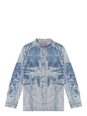 DIESEL® Distressed Denim Jacket - Medium Blue